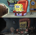 Happy Spongebob vs Depressed Spongebob Meme 生成器