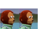 Monkey puppet looking away good quality Meme Generator