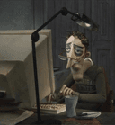 Tired dad at computer Meme Generator